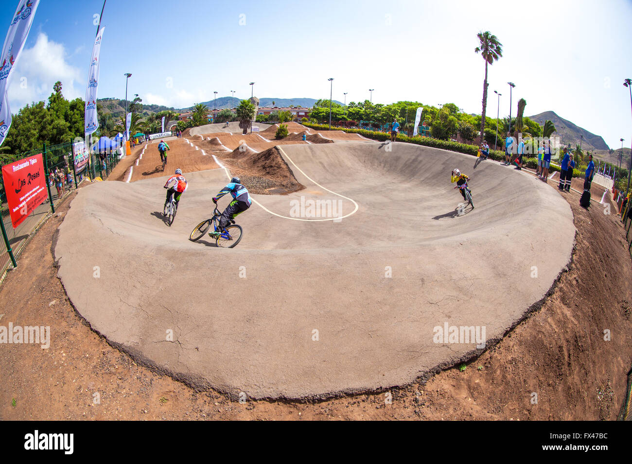 bmx riders in a competition Stock Photo - Alamy