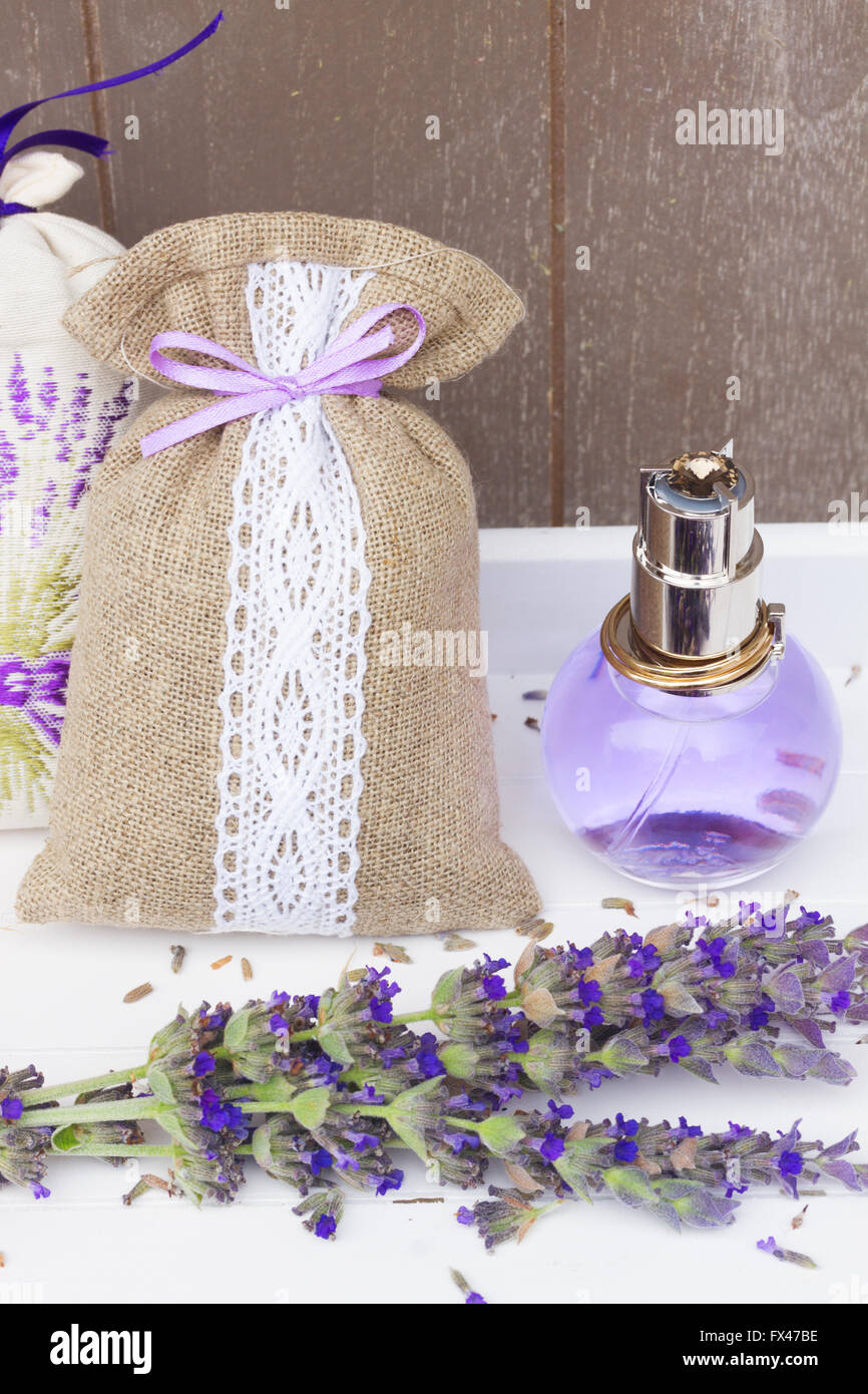 Lavender flowers spa Stock Photo - Alamy