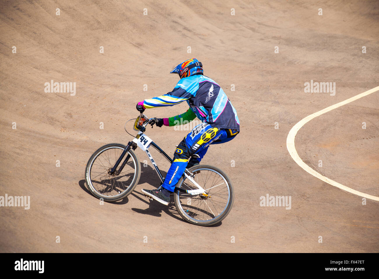 bmx riders in a competition Stock Photo - Alamy