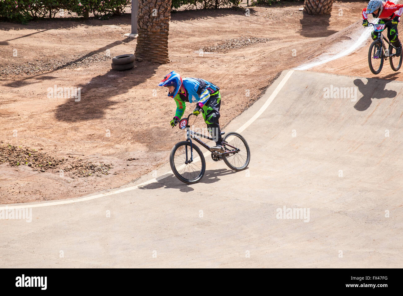 bmx riders in a competition Stock Photo - Alamy