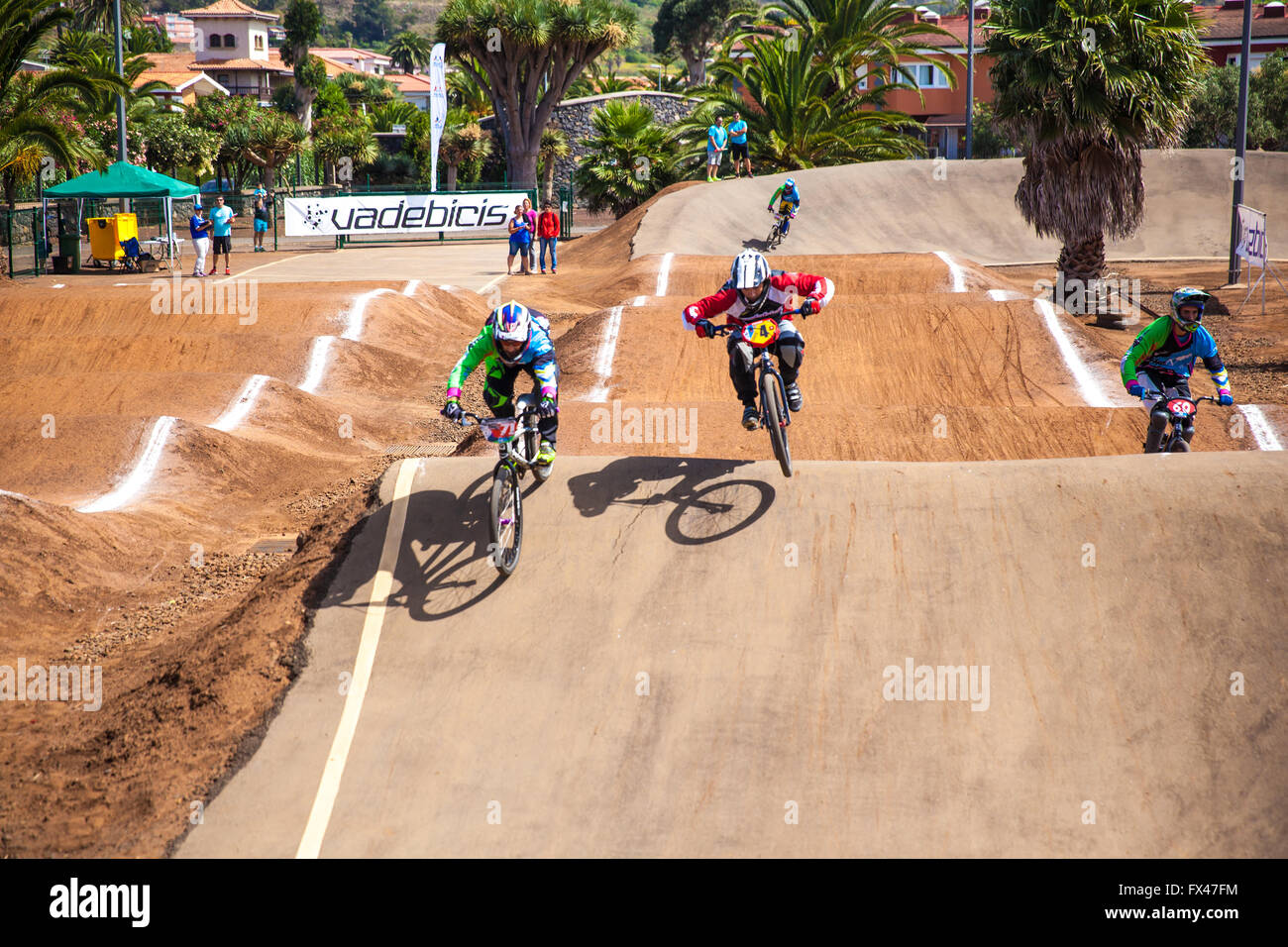 bmx riders in a competition Stock Photo - Alamy