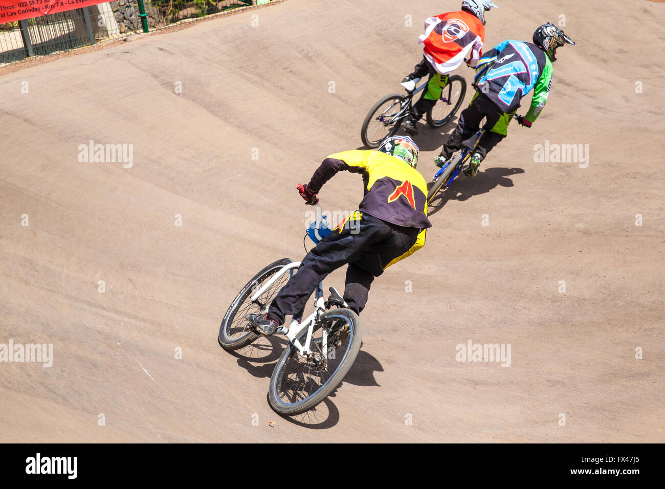 bmx riders in a competition Stock Photo - Alamy