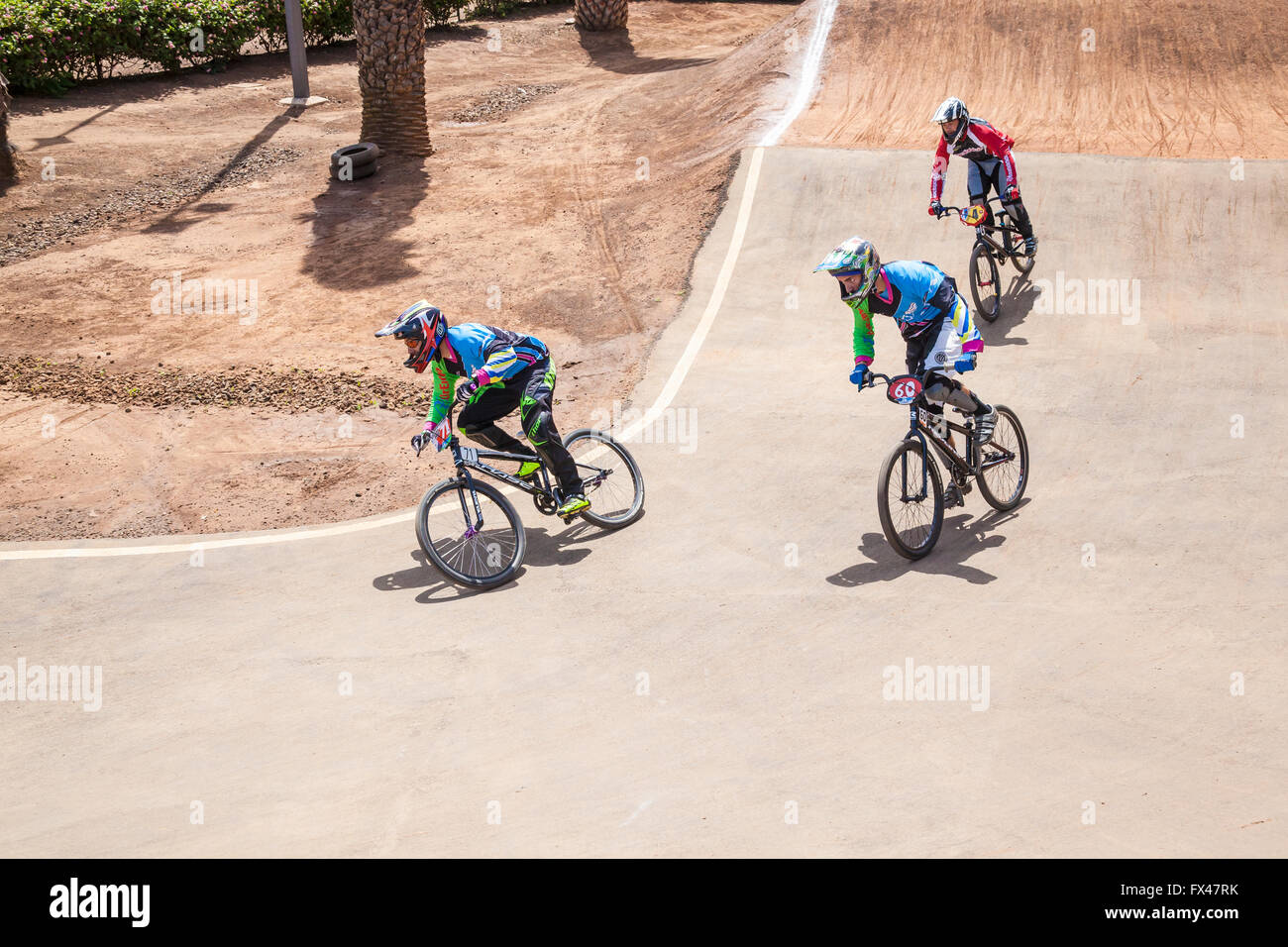 bmx riders in a competition Stock Photo - Alamy