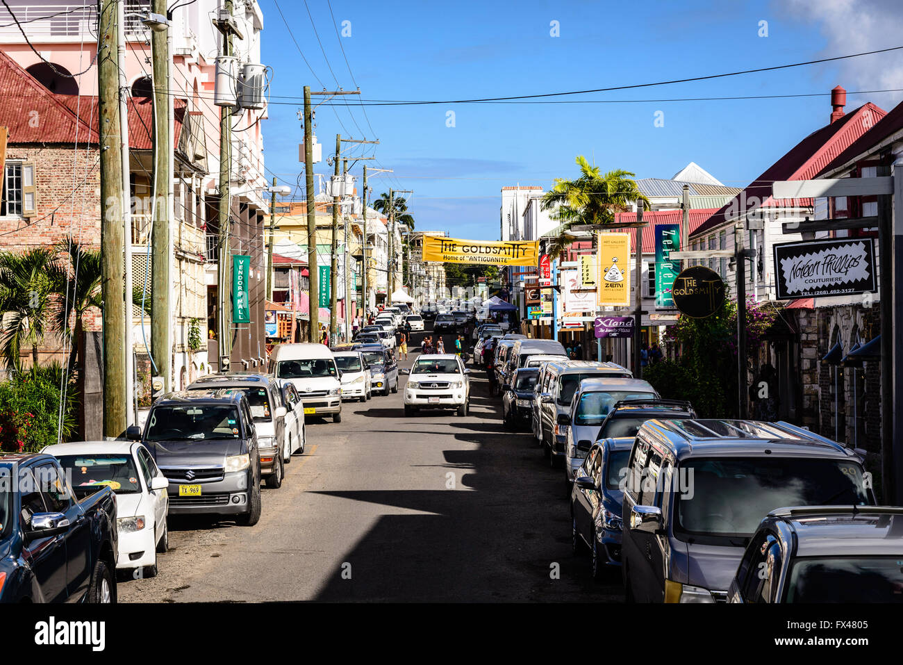 Redcliffe Street, St. John's, Antigua Stock Photo - Alamy