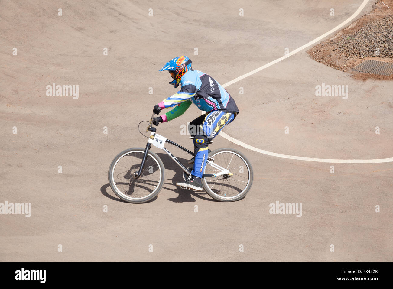 bmx riders in a competition Stock Photo - Alamy