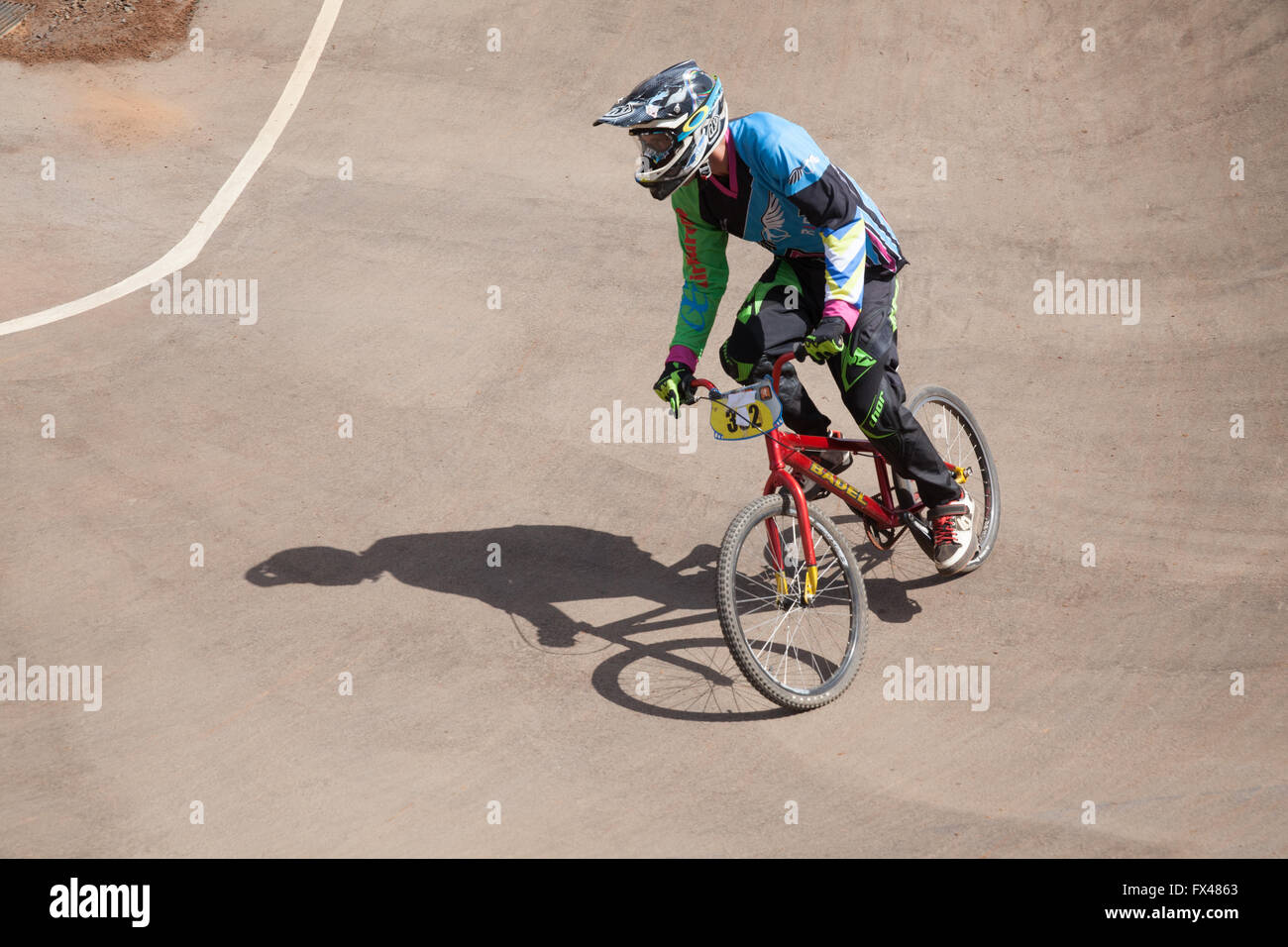 bmx rider in a competition Stock Photo - Alamy