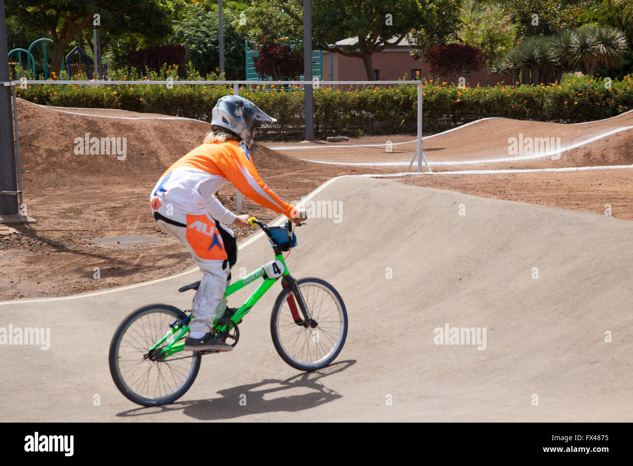 bmx rider in a competition Stock Photo - Alamy