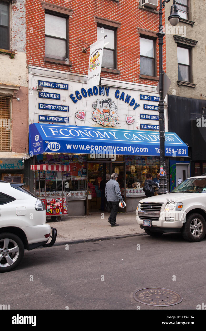 Economy candy sweet shop, Rivington Street, Lower East side, Manhattan ...