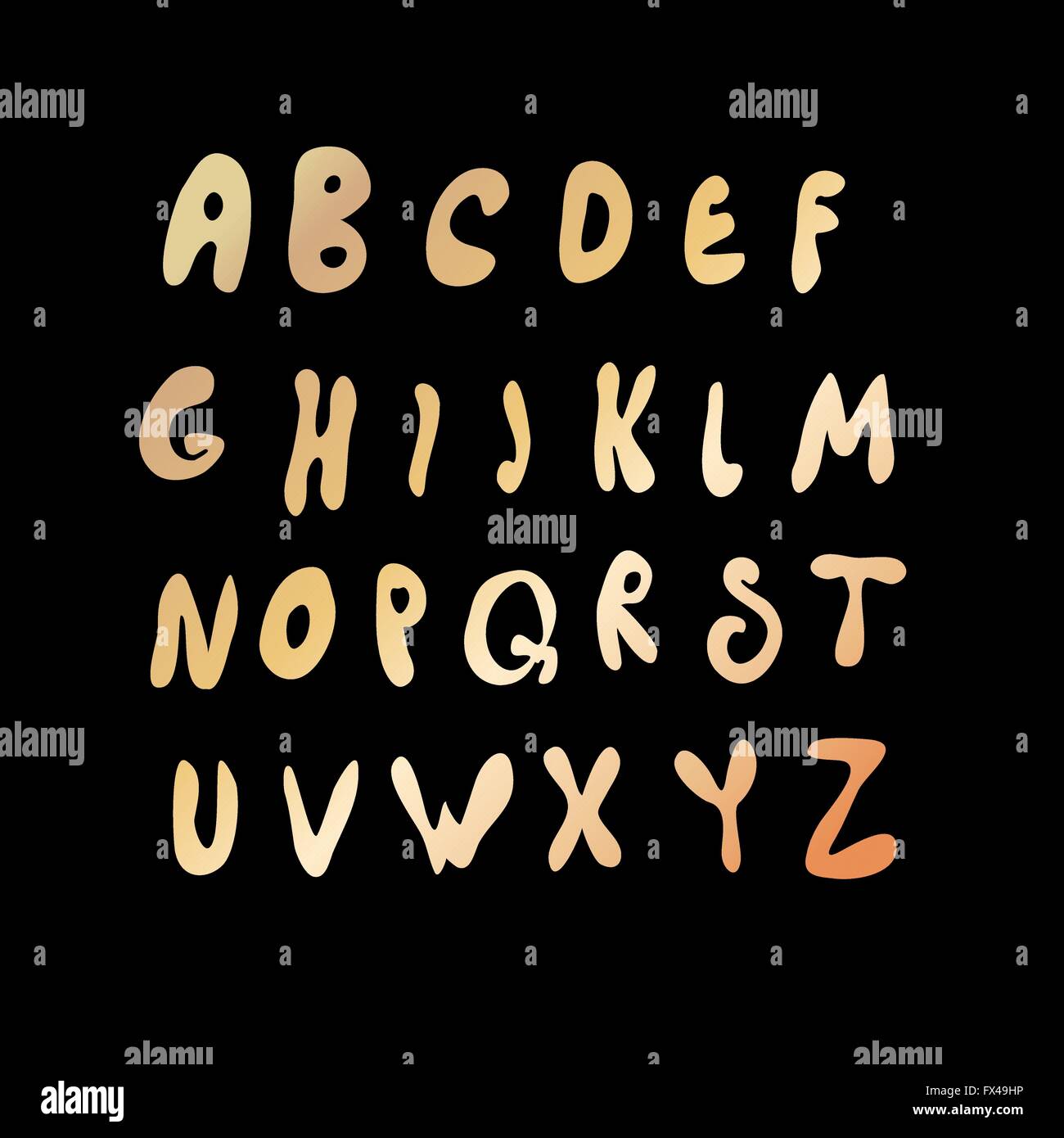 hand drawn latin alphabet Stock Vector Image & Art - Alamy