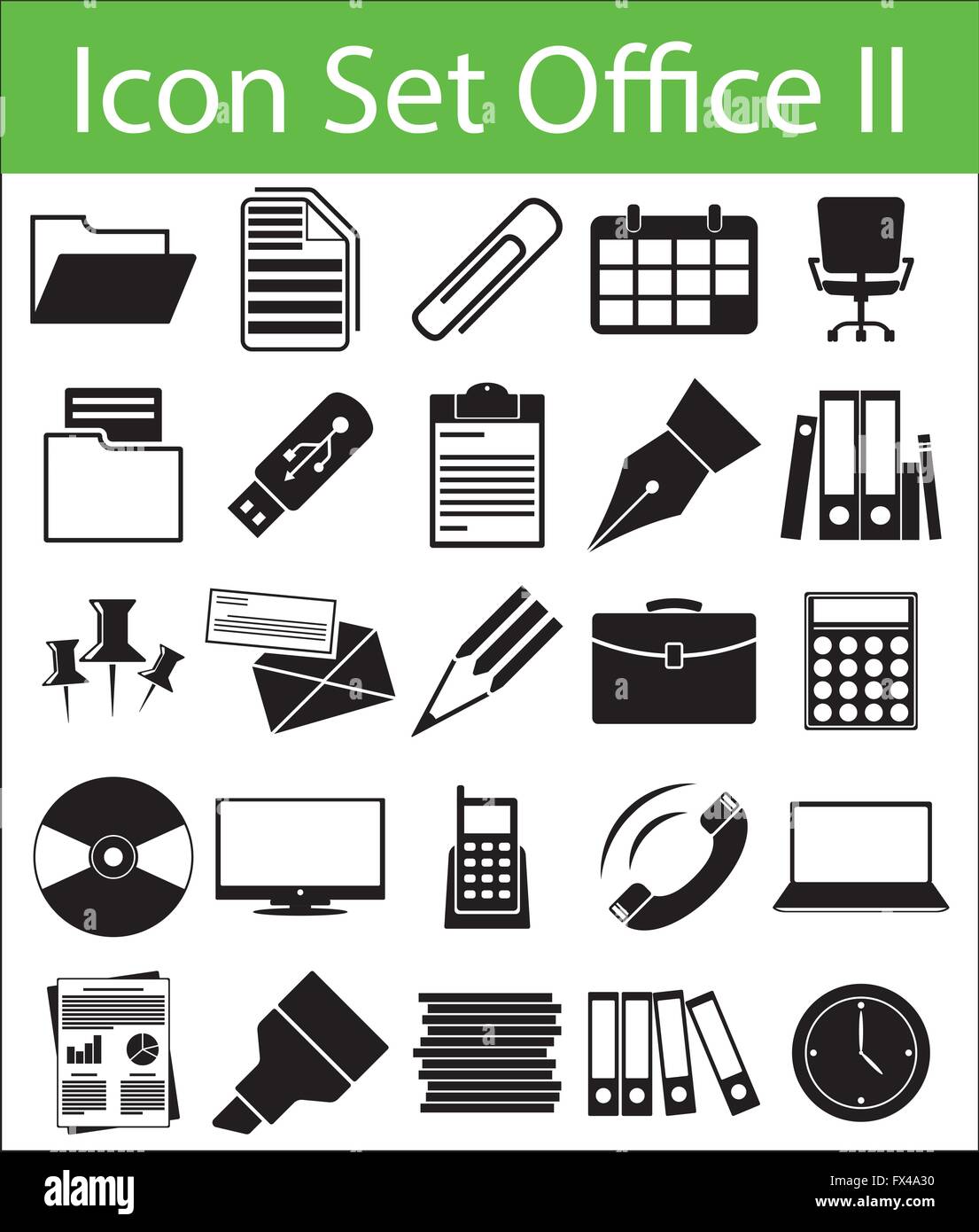 Office pictogram hi-res stock photography and images - Alamy