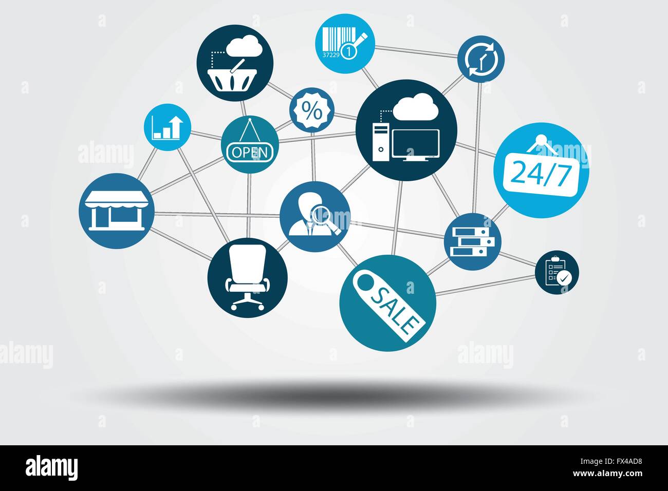 Graphic Vector Network Work, Internet, Web and Business for different ...