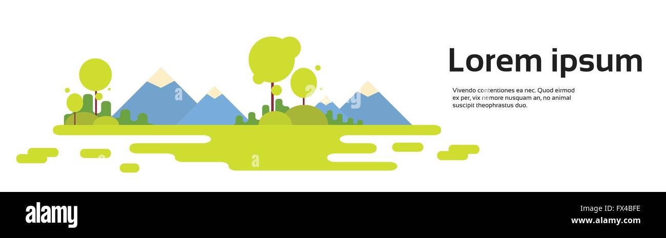 Nature Mountain Background Banner Copy Space Stock Vector Image & Art ...