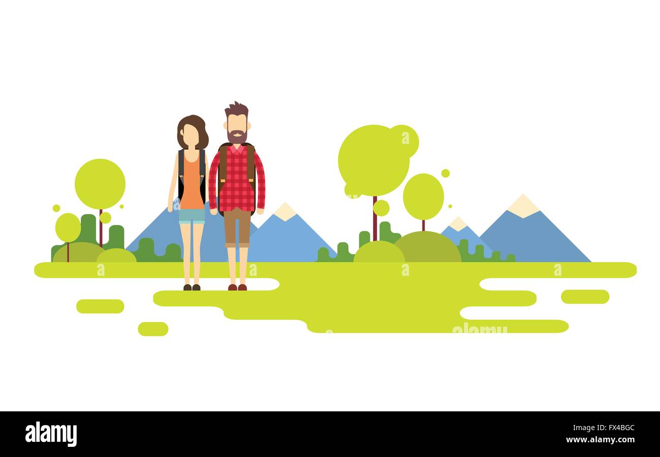 Female wanderer Stock Vector Images - Alamy