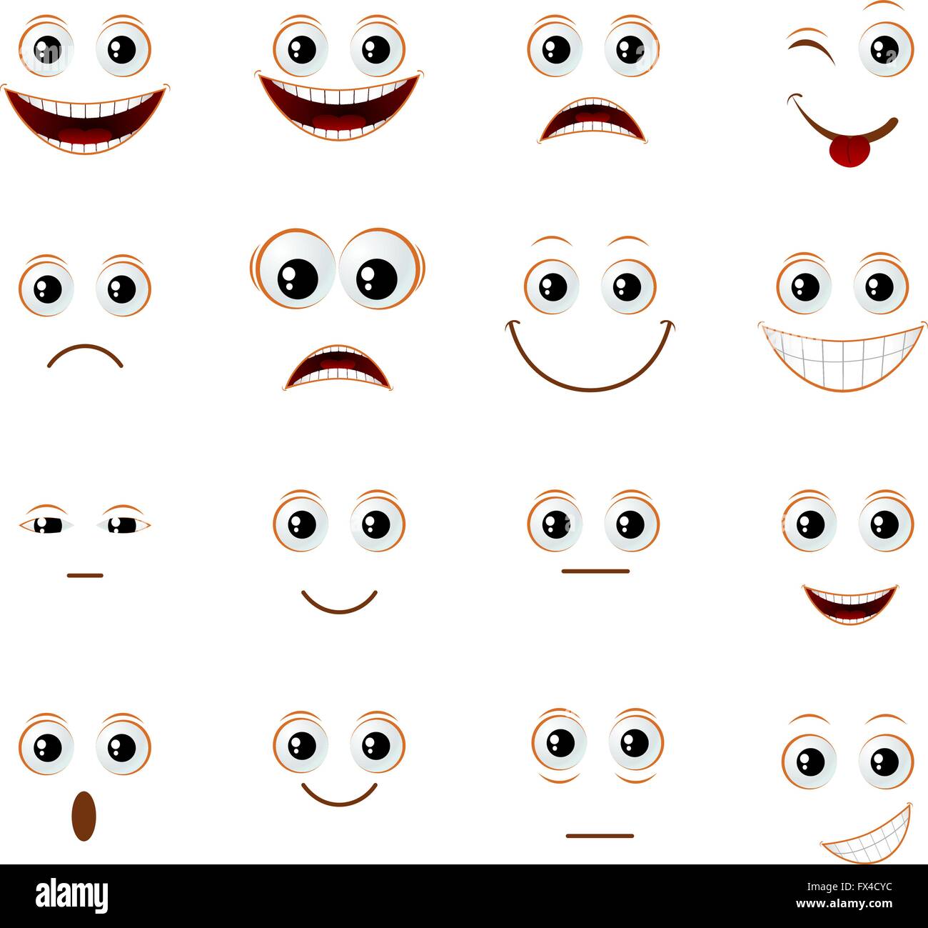 Set of smiles Stock Vector Image & Art - Alamy