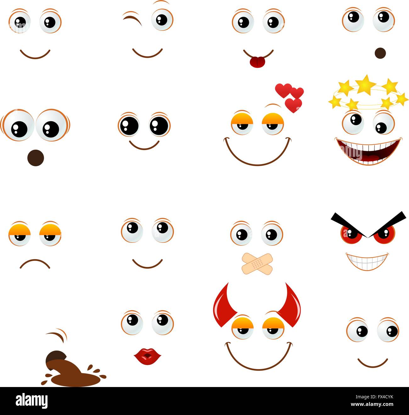 Set of smiles Stock Vector Image & Art - Alamy