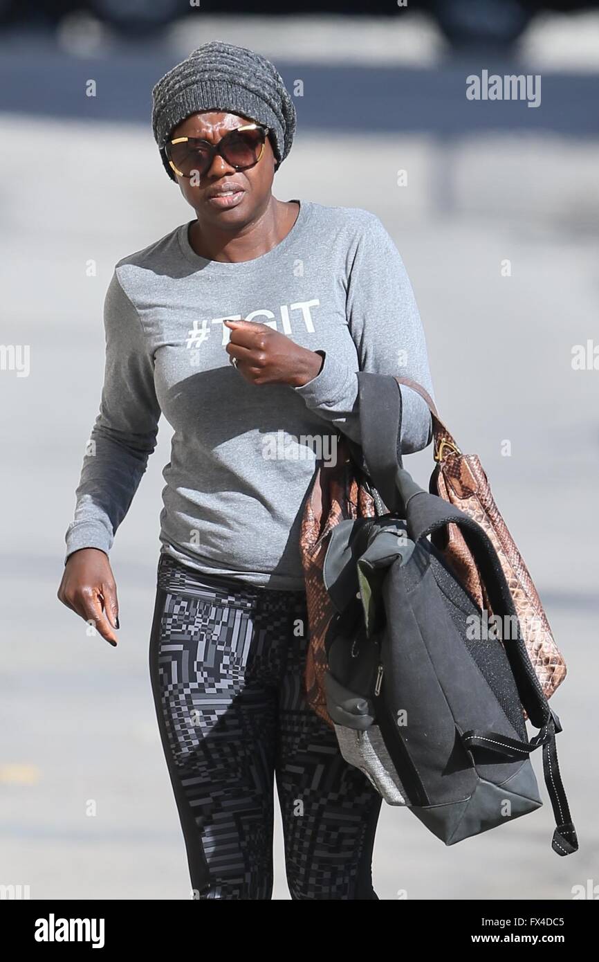 Viola Davis seen arriving at the ABC studios for 'Jimmy Kimmel Live ...