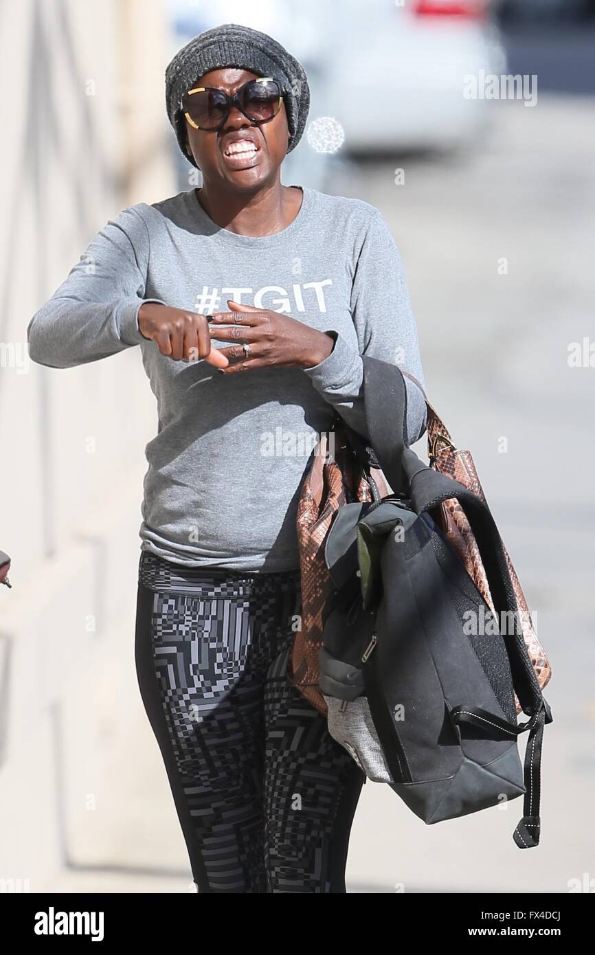 Viola Davis seen arriving at the ABC studios for 'Jimmy Kimmel Live ...