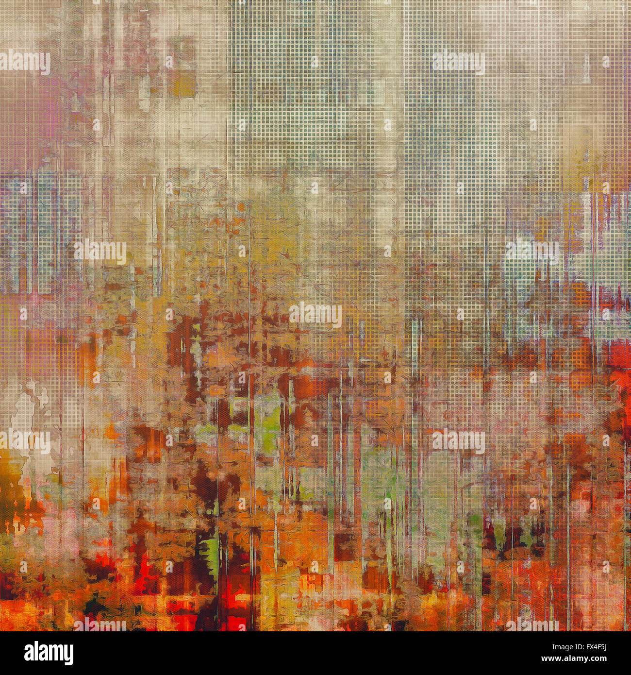 Vintage texture. With different color patterns: yellow (beige); brown ...