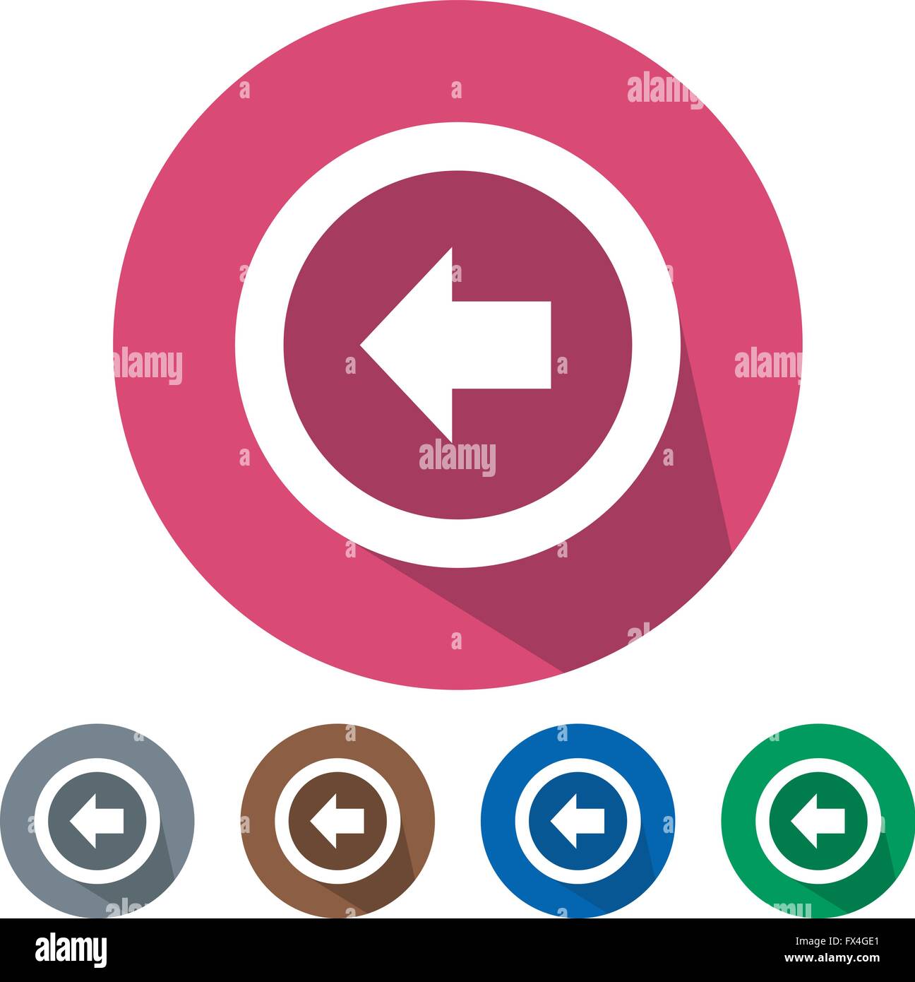 circle left arrow Stock Vector Image & Art - Alamy