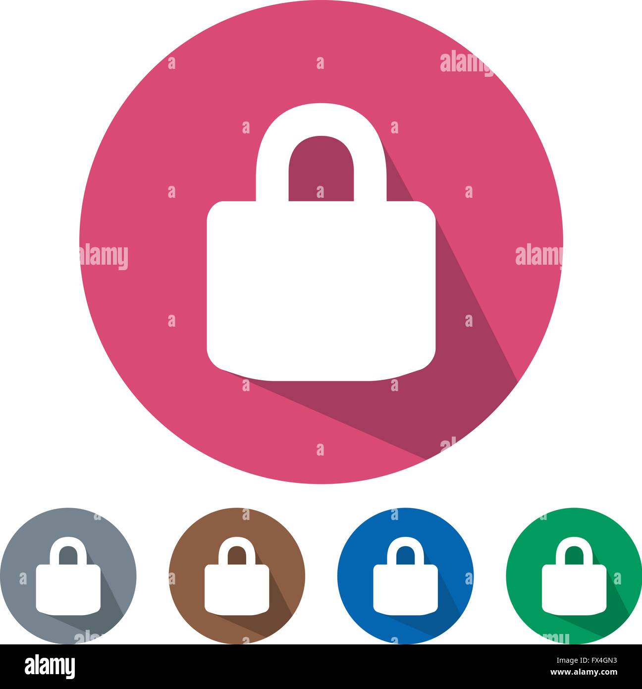 Padlock symbol on phone Stock Vector Images - Alamy