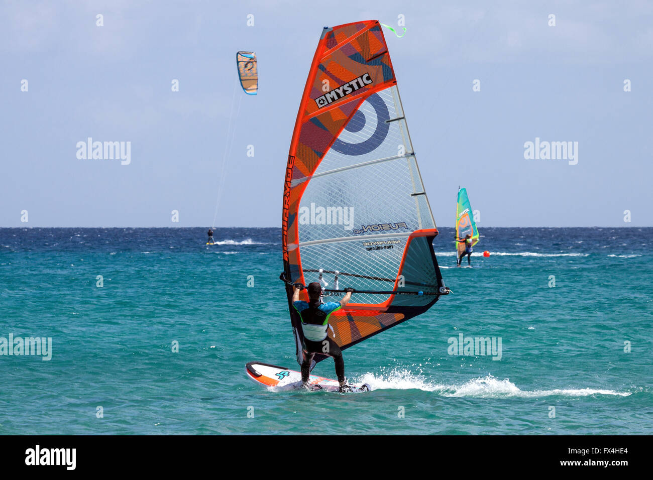 Surfing, windsurfing, Playa Risco del Paso, Playa de Sotavento de ...