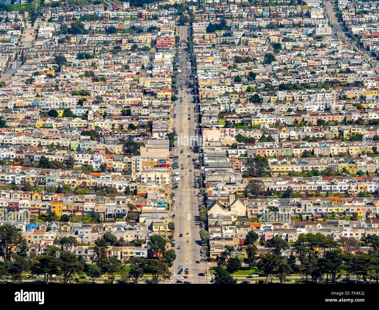 Aerial view, living series, house series, Doelger City, Outer Sunset ...