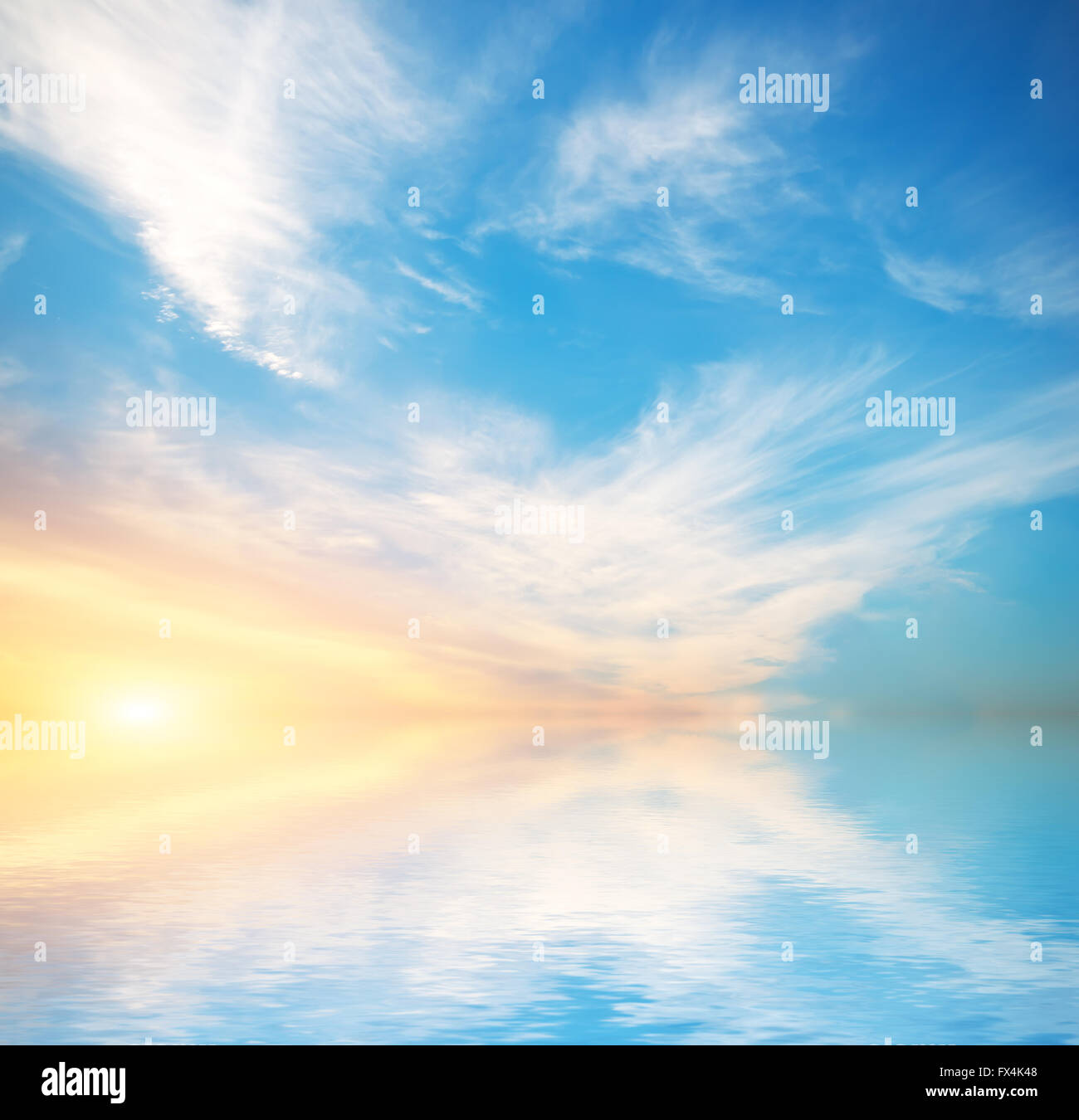 Sky background on sunset. Nature composition Stock Photo - Alamy