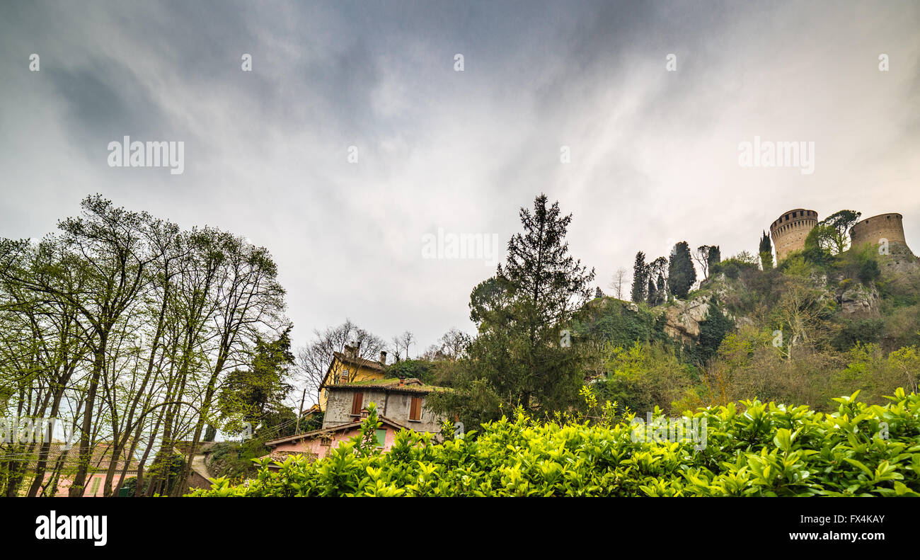 fortress above the green hedge Stock Photo - Alamy