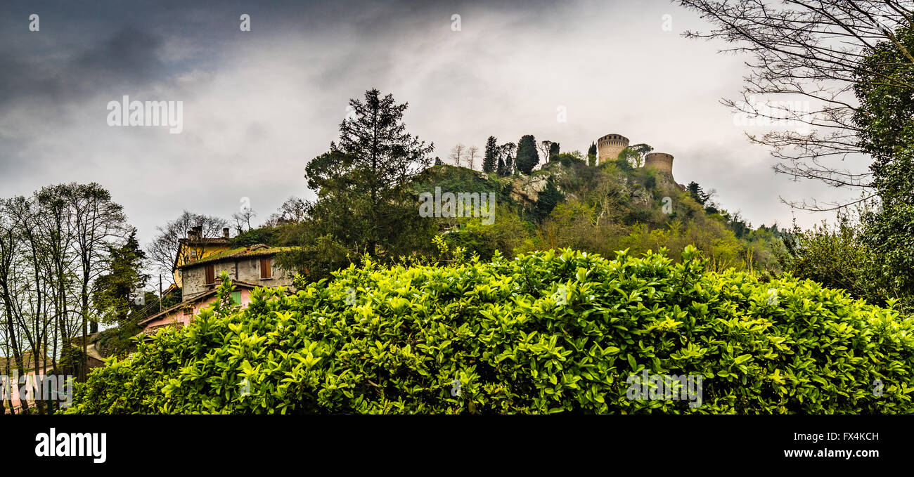 fortress above the green hedge Stock Photo - Alamy