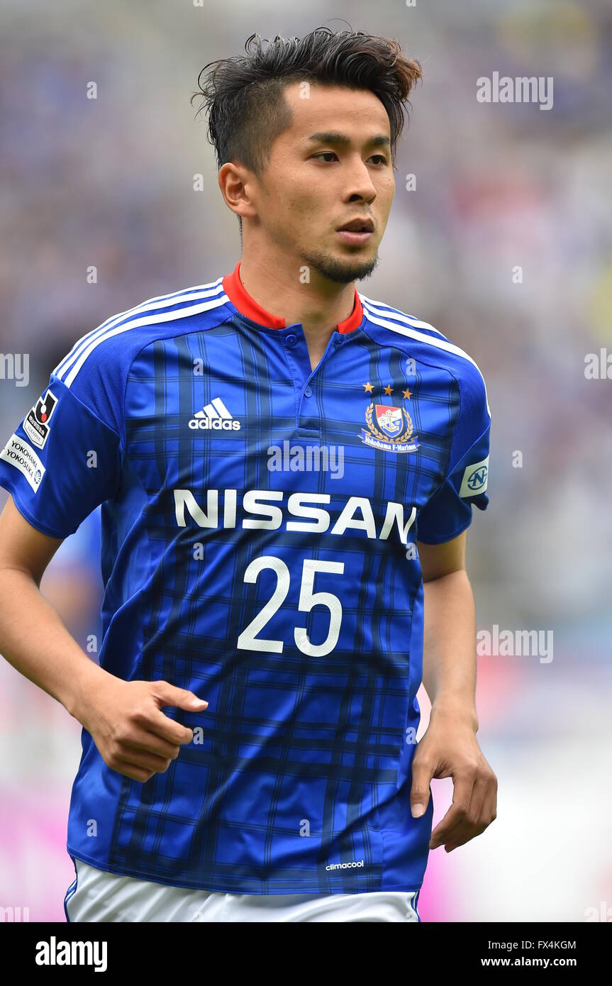 Kanagawa, Japan. 10th Apr, 2016. Naoki Maeda (F Marinos) Football ...