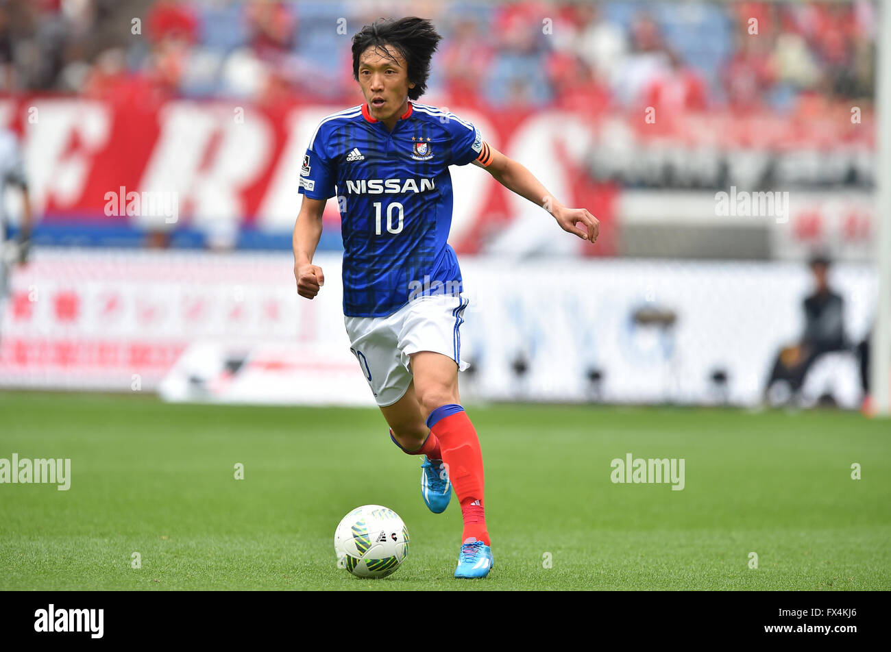 Kanagawa, Japan. 10th Apr, 2016. Shunsuke Nakamura (F Marinos) Football ...