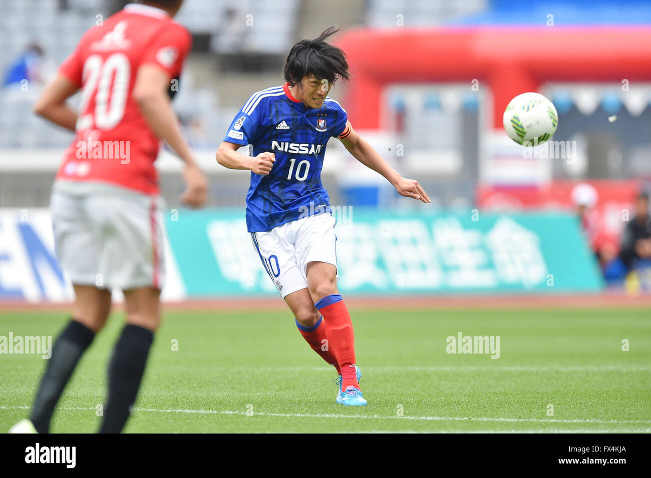 Kanagawa, Japan. 10th Apr, 2016. Shunsuke Nakamura (F Marinos) Football ...