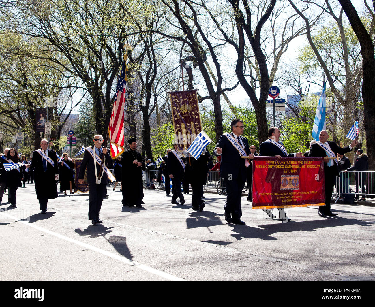 New York City, USA. 10th April, 2016. Greek Parade on Fifth Avenue, New ...