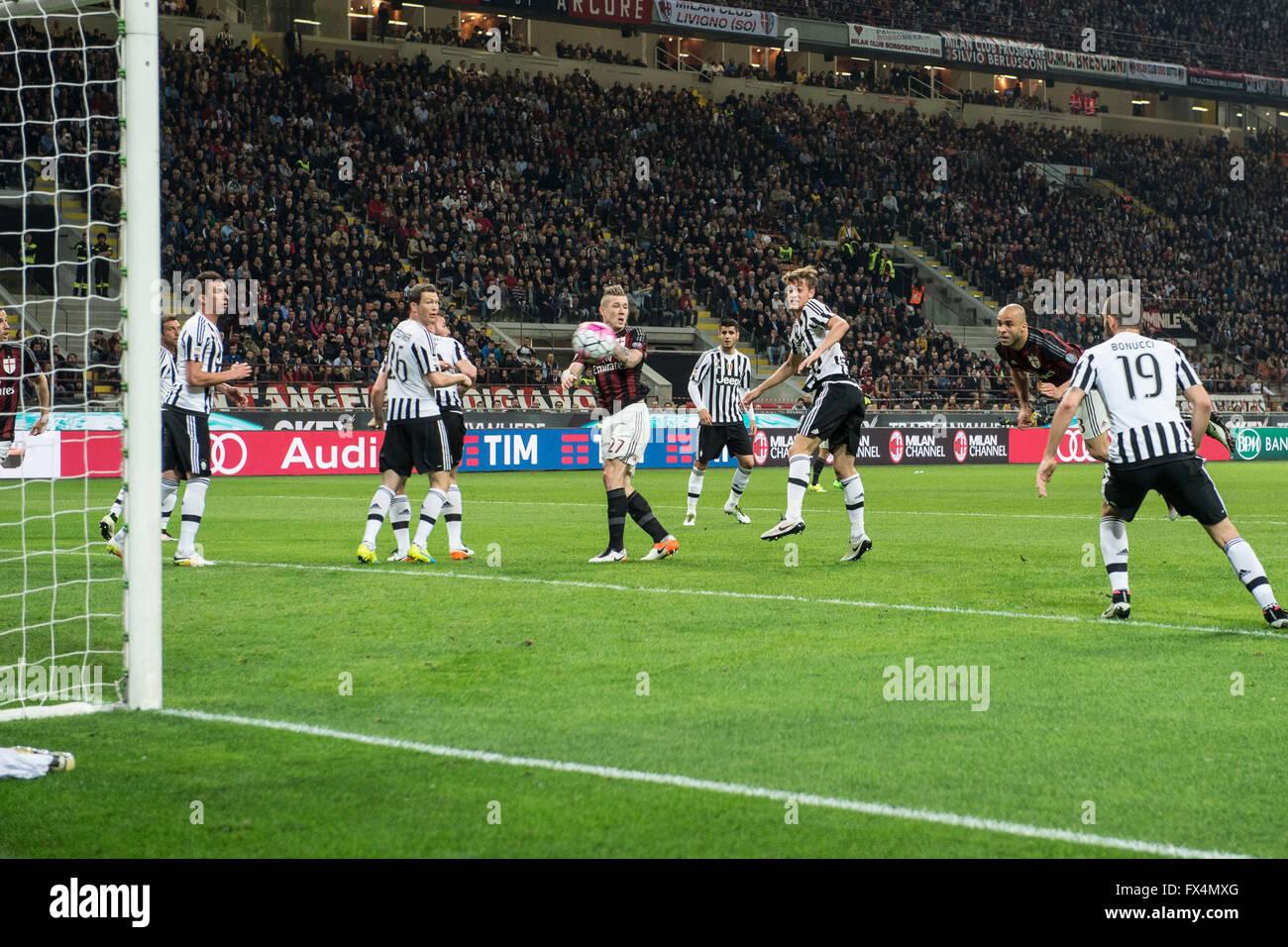 Milan, Italy. 9th Apr, 2016. Alex (Milan) Football/Soccer : Alex of AC ...