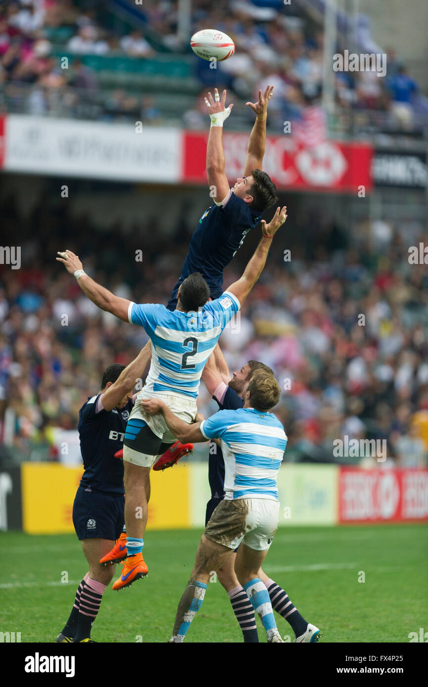 Hong Kong China 10 April 2016 Hsbc World Rugby Sevens Series Round