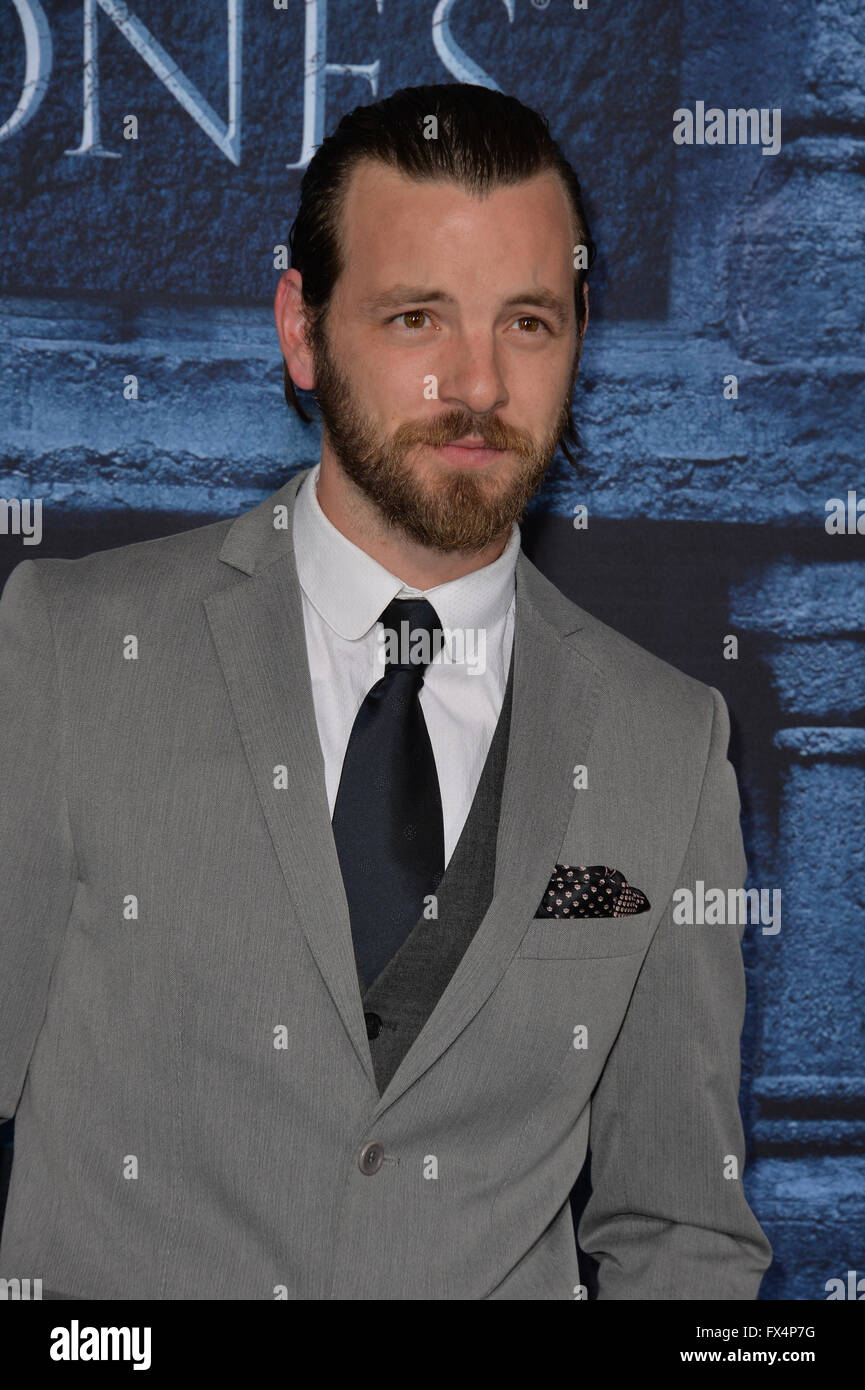 Los Angeles, California, USA. 10th April, 2016. Actor Gethin Anthony at ...