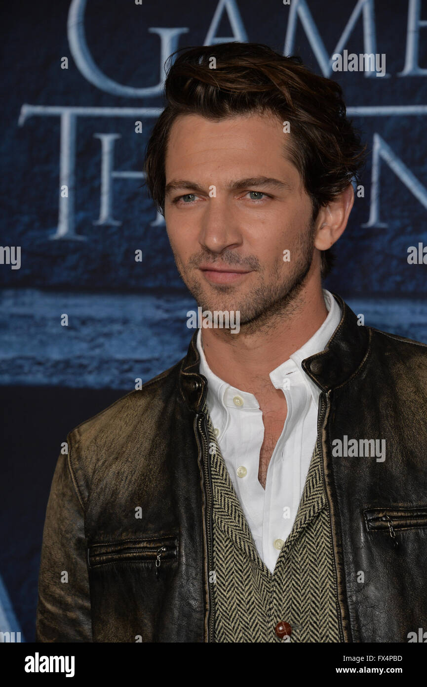Los Angeles, California, USA. 10th April, 2016. Actor Michiel Huisman ...