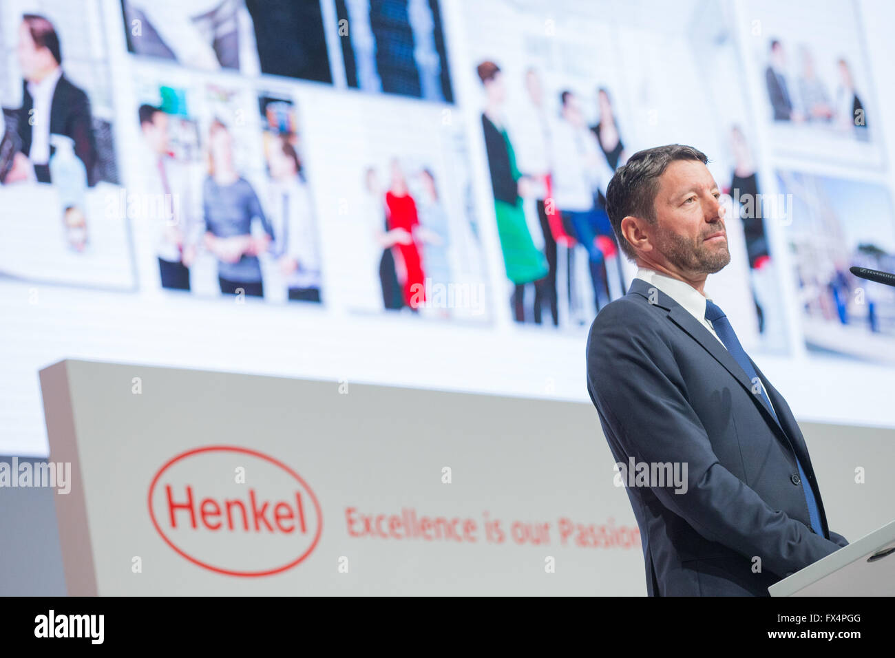Duesseldorf, Germany. 11th Apr, 2016. The outgoing CEO of Henkel ...