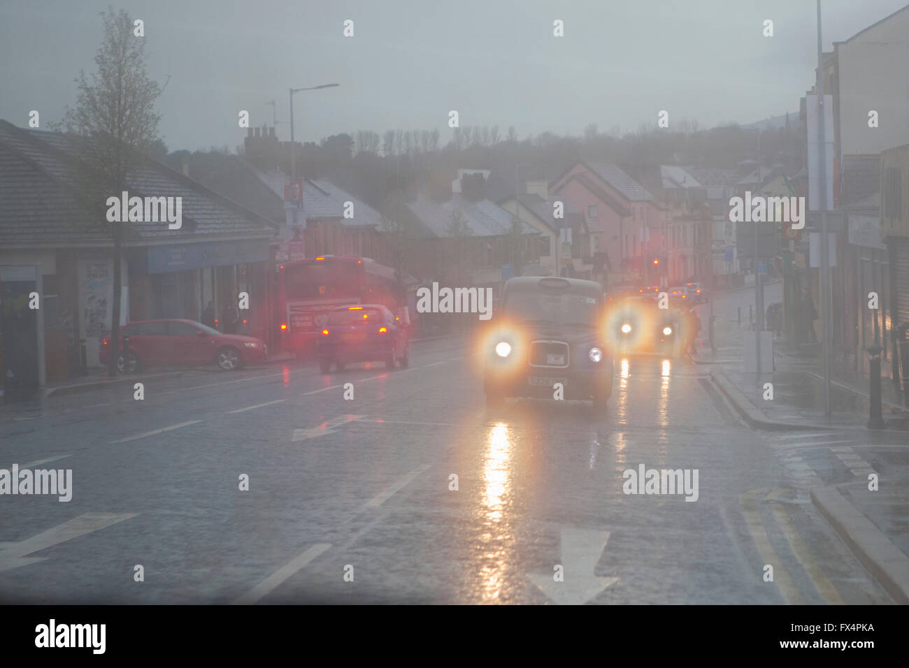 Belfast, Ireland. 11th April, 2016. UK Weather: Heavy Rain reduces ...