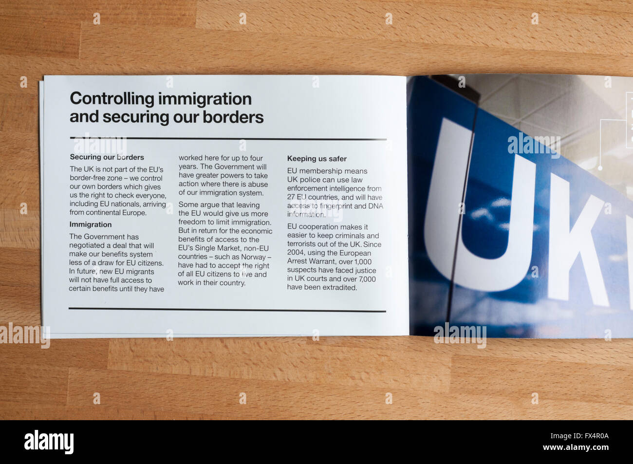 London, UK. 11th April 2016. The UK Government have published a leaflet ...