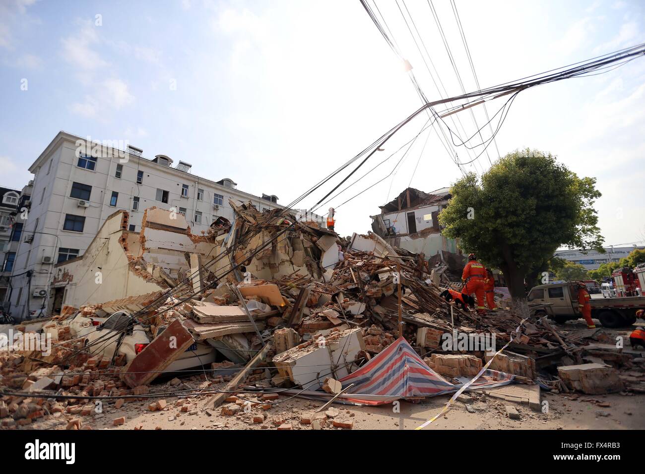 Shanghai. 11th Apr, 2016. Photo taken on April 11, 2016 shows the ...