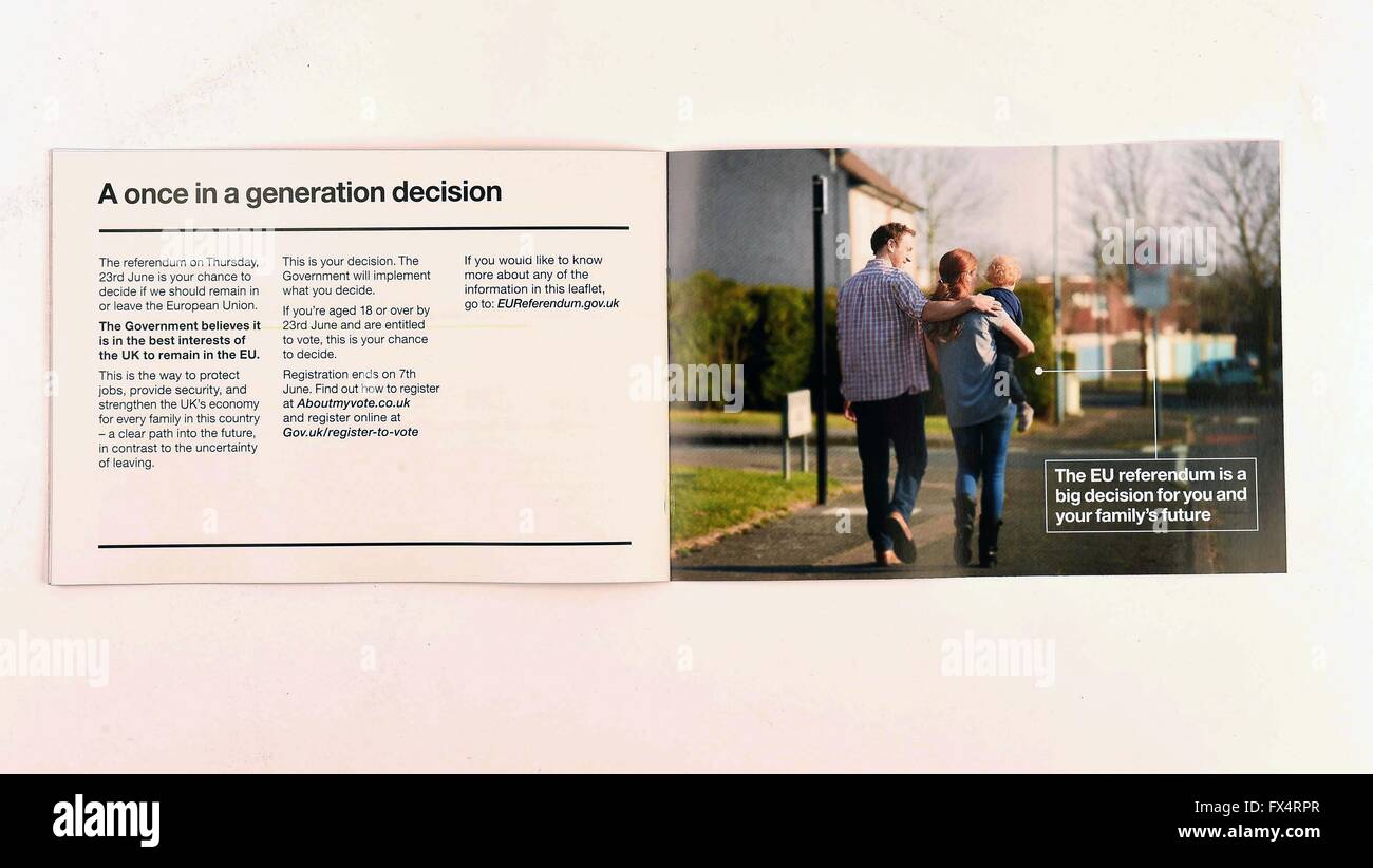 EU referendum campaign leaflets delivered to UK residents, Britain ...