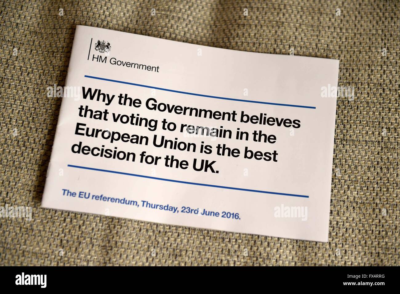 EU referendum campaign leaflets delivered to UK residents, Britain ...