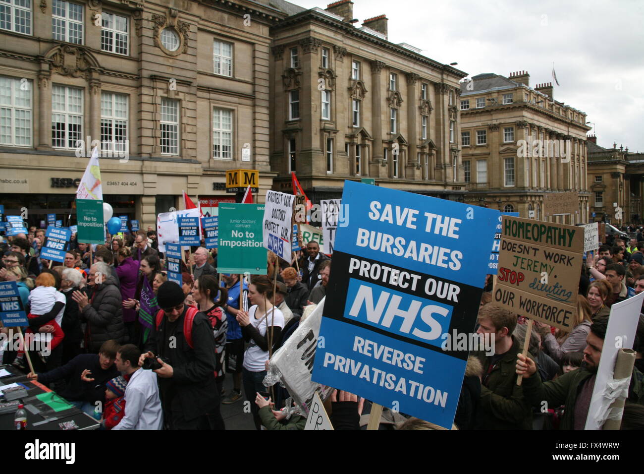 Junior Doctors March to Save the NHS Stock Photo - Alamy
