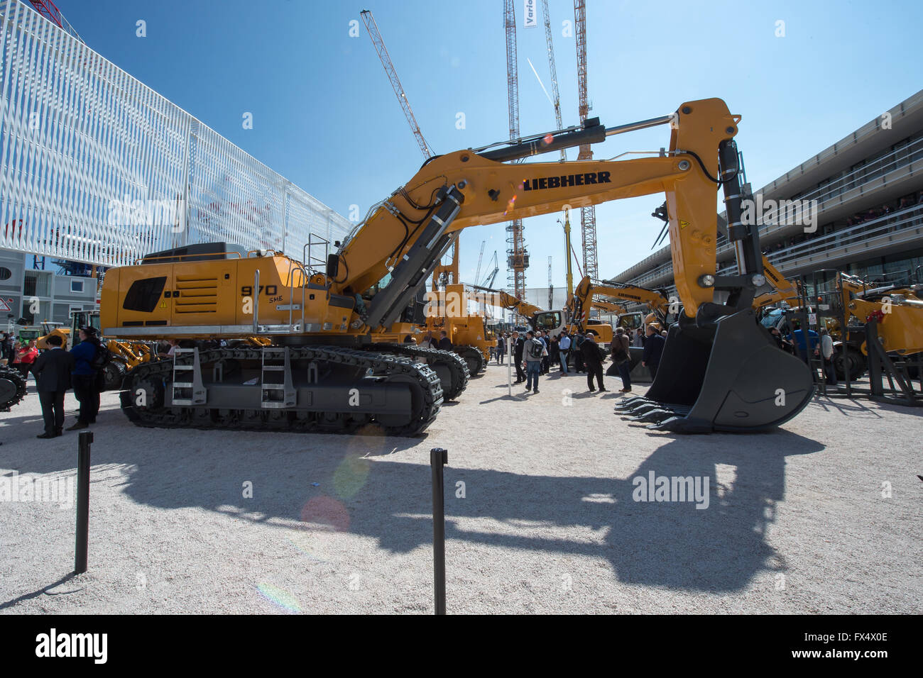 A shovel excavator of the type 970 by the company Liebherr pictured at ...