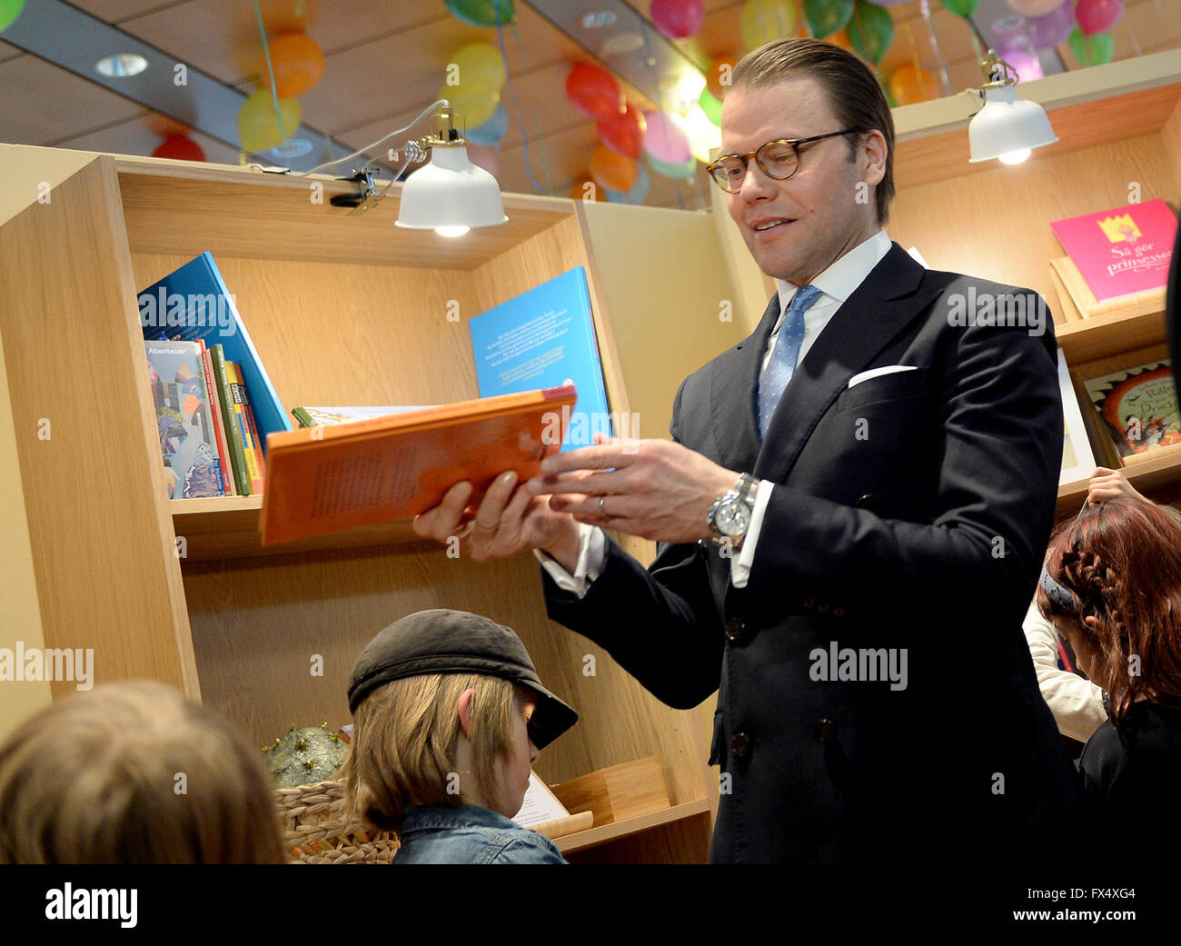 Berlin, Germany. 11th Apr, 2016. Prince Daniel of Sweden visits the ...