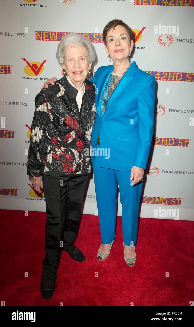 New York, NY, USA. 11th Apr, 2016. Marian Heiskell, Cora Cahan at ...