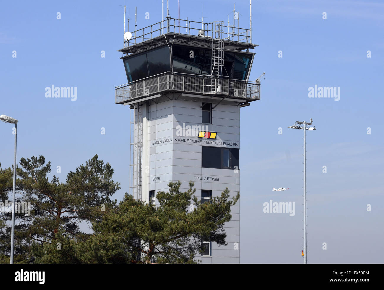 Rheinmuenster-Soellingen, Germany. 11th Apr, 2016. The tower of the ...
