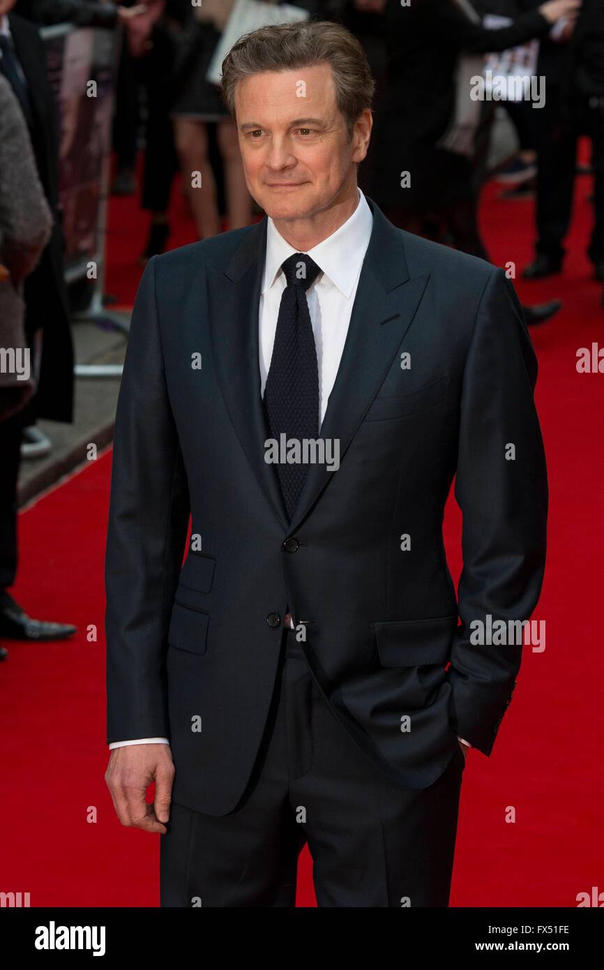 London, UK. 11th Apr, 2016. Colin Firth at UK Film Premiere of ‚Äú Eye ...