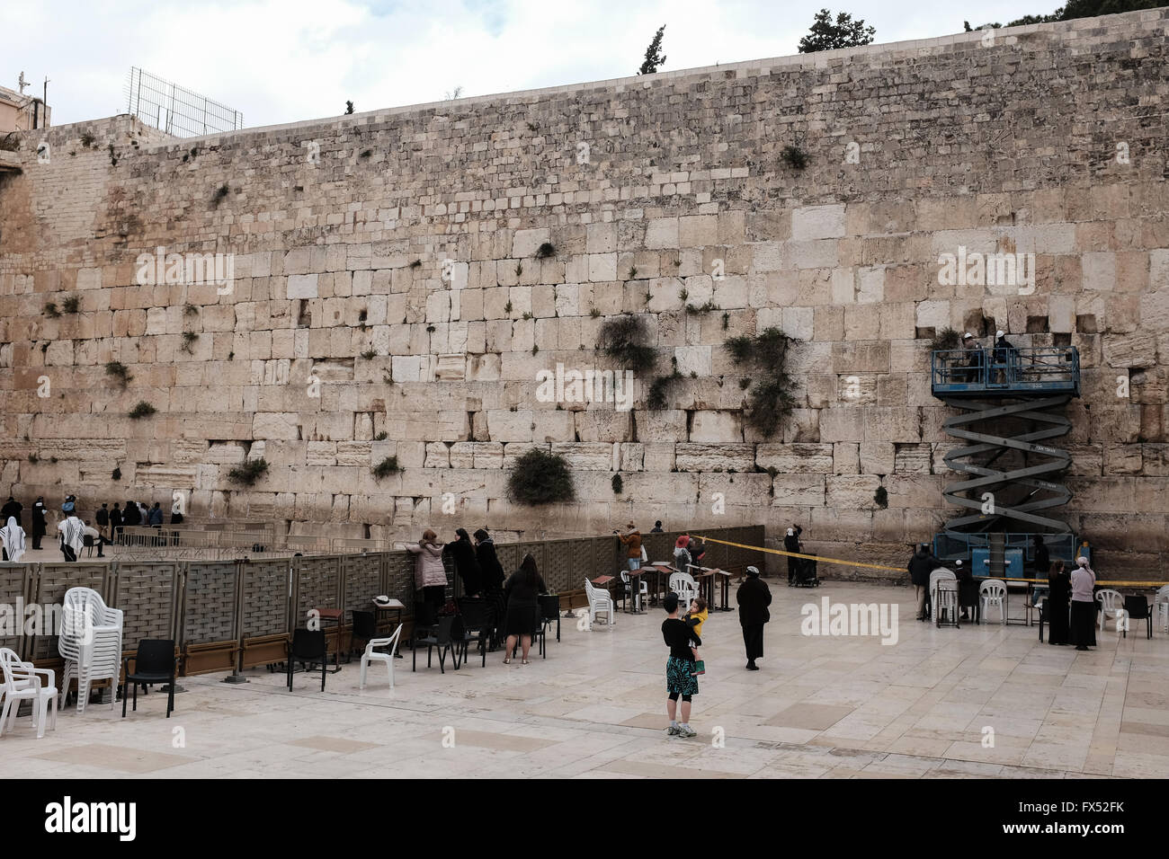 Jerusalem, Israel. 12th April, 2016. Rabbi of the Western Wall and Holy ...
